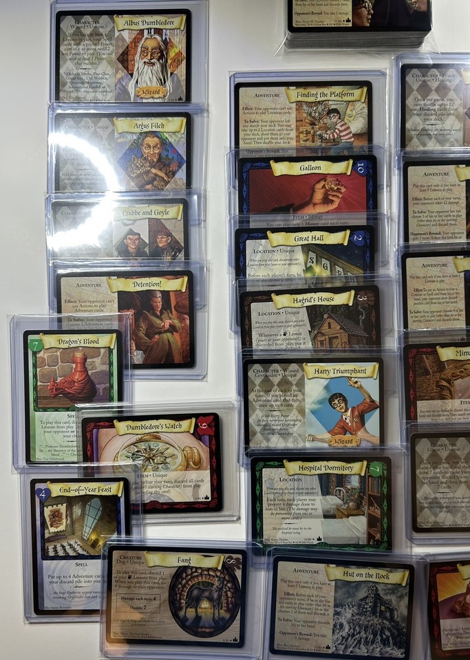 HARRY POTTER TCG COMPLETE SET ADVENTURE AT HOGWARTS 80/80 CARDS LOT NO ...