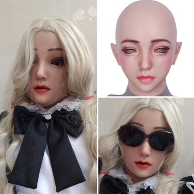 Dokier Realistic Silicone Female Mask Crossdresser Cosplay Full Head ...