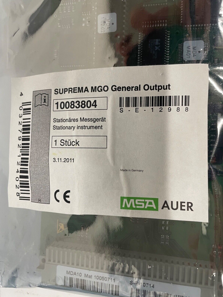MSA 10083804 SUPREMA MGO SUPREMA MGO20 10050482 SUPREMATouch Control | eBay