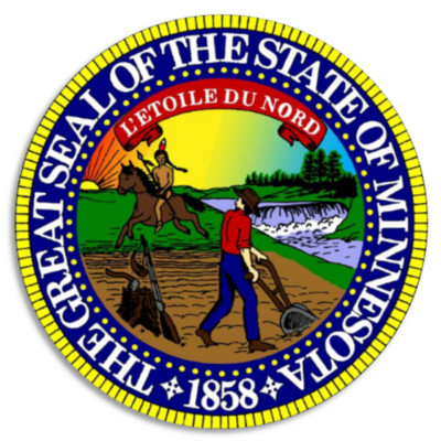 Minnesota State Seal Emblem - 25 Pack Circle Stickers 3 Inch - USA ...