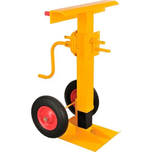 NEW! Hand Crank Trailer Stand, Semi-Pneumatic Wheels, 100,000 Lb ...