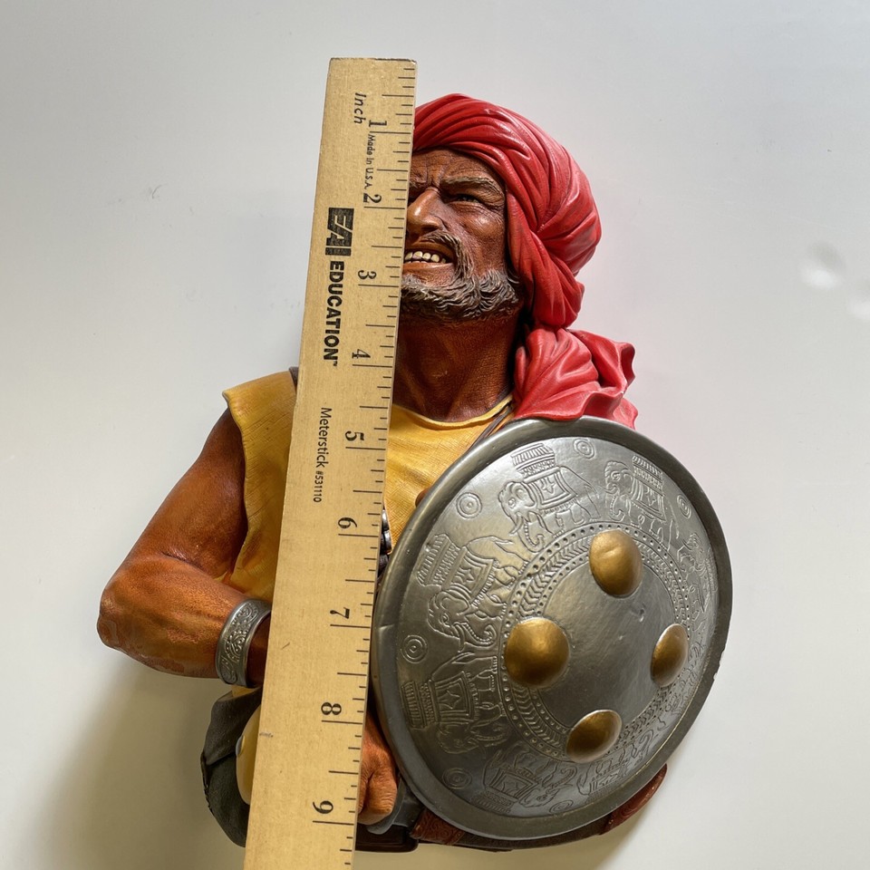 Bossoms Chalkware Wall Hanger Pathan Afghan Muslim Warrior Mountain ...