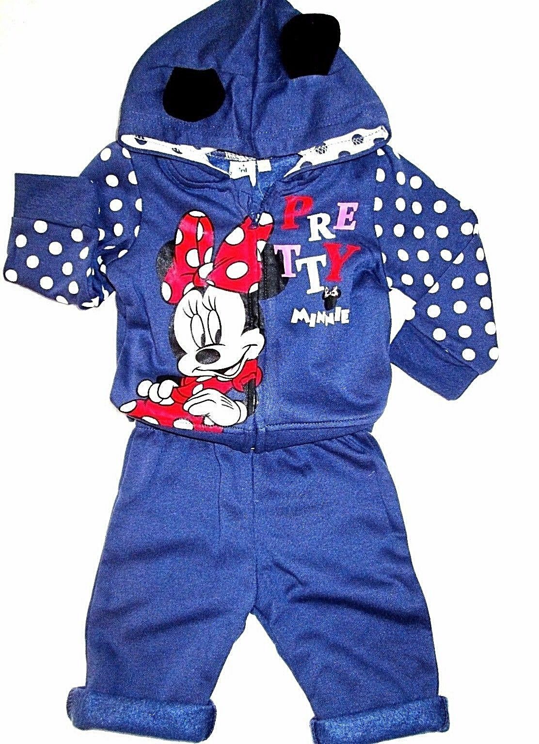 MINNIE MOUSE Disney Baby Girls tracksuit Sets Hooded Tops Joggers ...