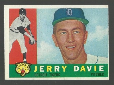 1960 TOPPS BASEBALL #301 JERRY DAVIE NM+ DETROIT TIGERS NICE VINTAGE | eBay