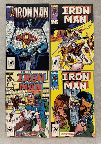 Iron Man 199 201 202 203 The Armoured Avenger Vintage Marvel Comics ...