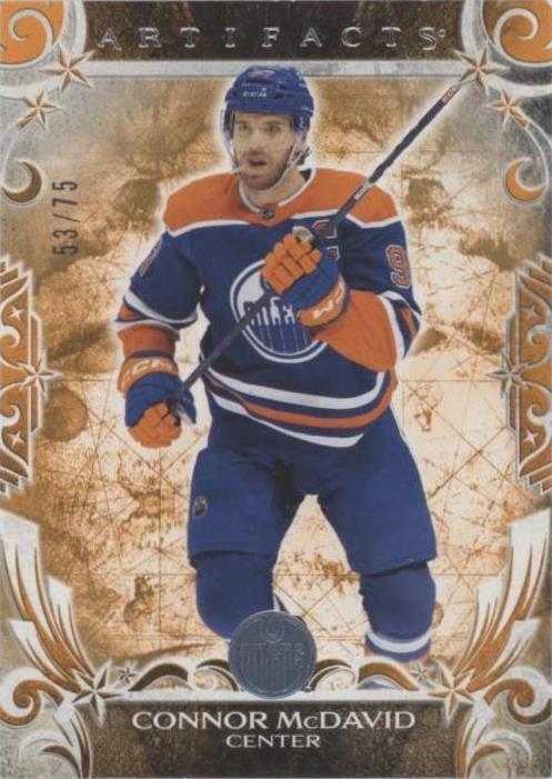 2024-25 Upper Deck Artifacts - Stars Connor McDavid #152 Orange /75 for ...