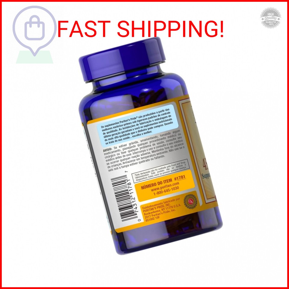 Puritan's Pride Vitamin E 450 Mg, supports immune function, Capsule 100 ...