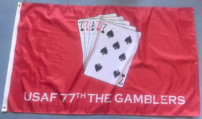 USAF 77th Fighter Squadron "The Gamblers" 3x5 ft Single-Sided Flag ...