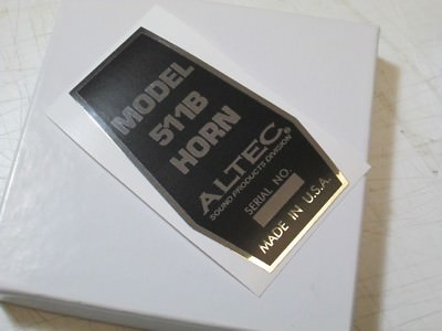 ALTEC 511B Loudspeaker Driver Horn "DECAL" BEST MADE New! | eBay