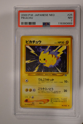 Pokemon Japanese Neo 1 Genesis 025 Pikachu 2000 Card 25 PSA 7 | eBay