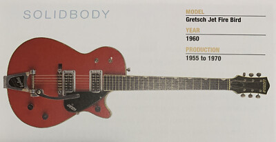 1960 Gretsch Jet Fire Bird Solid Body Guitar Fridge Magnet 5.25"x2.75 ...