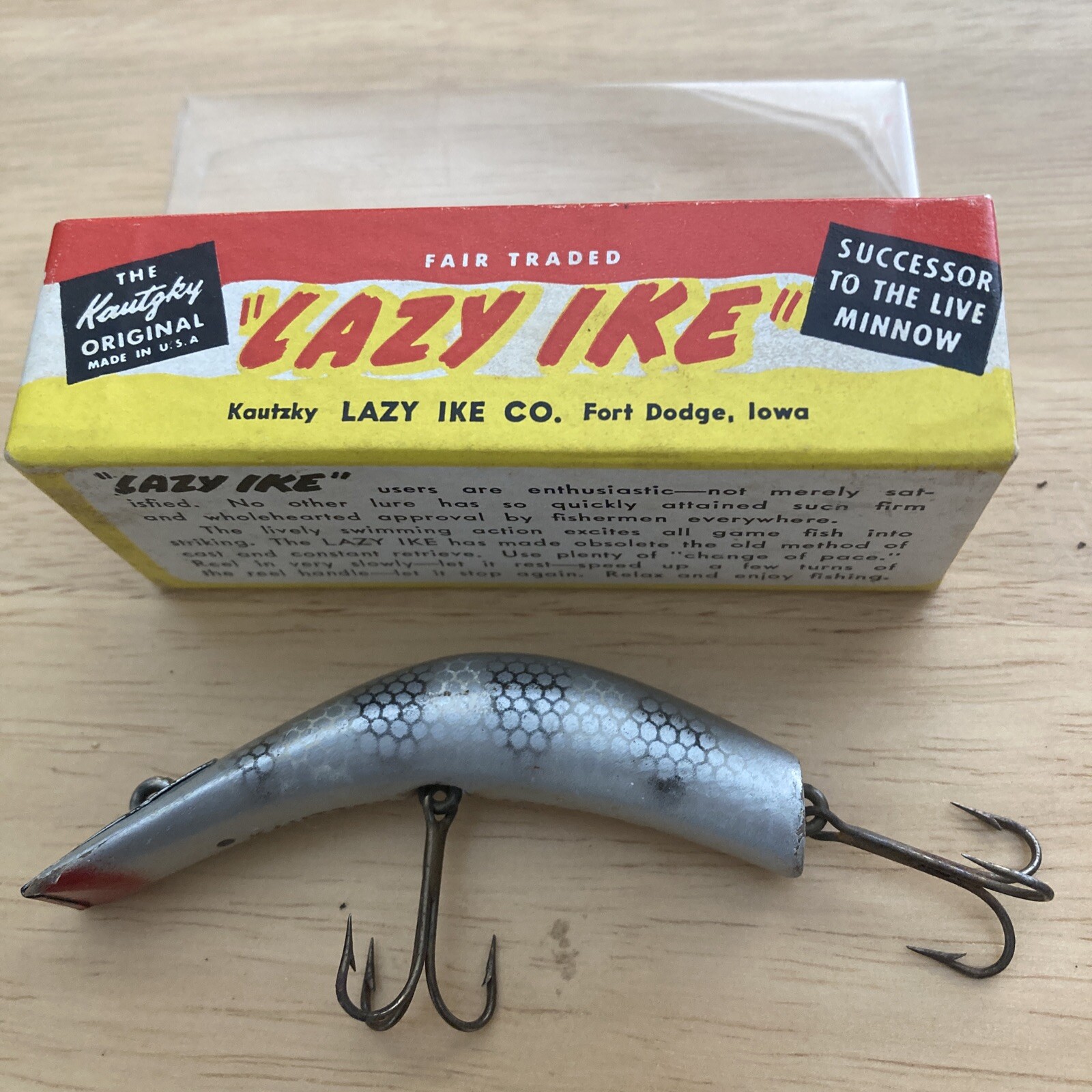 Vintage Kautzky Lazy Ike KL-34 “SIL SC” Lazy Ike Lure - 3 / w BOX ...