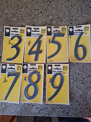 Stanley 4” Cast Metal Zinc Vintage Style House Number Rust Resisting ...