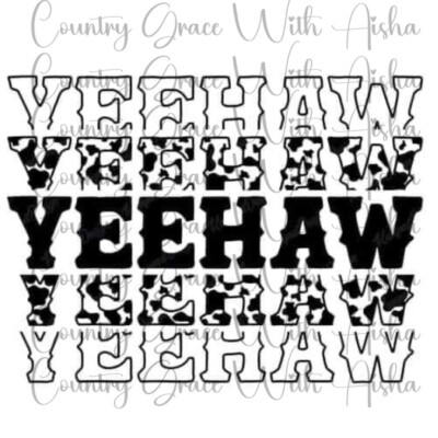 Sublimation Transfer Print Yee Haw Animal Print Ready to Press Heat ...