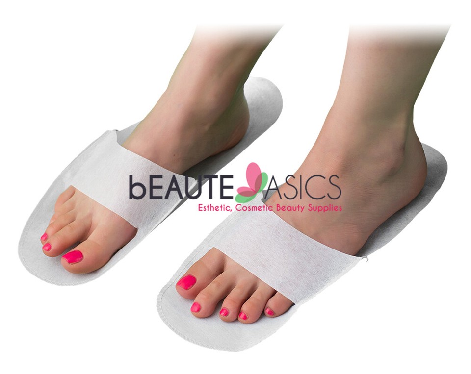 1000 Pairs Disposable Pedicure Slippers Sandal Salon Nail Gel Art Spa ...