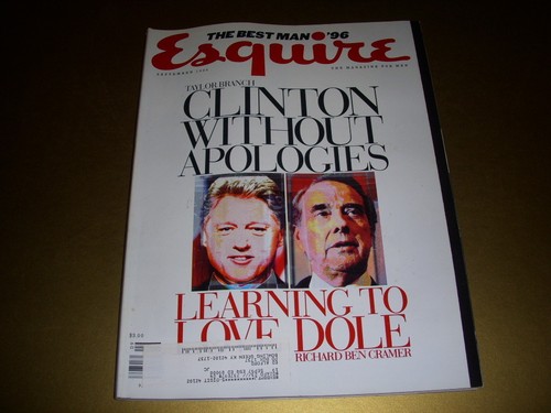 ESQUIRE Magazine, September, 1996, BILL CLINTON, BOB DOLE, JERRY JONES ...