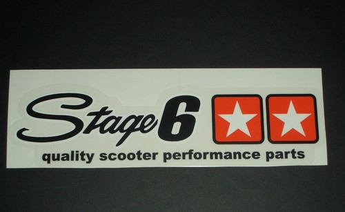 STAGE 6 Aufkleber Sticker Schriftzug Roller Tuning Decal Bapperl Logo ...