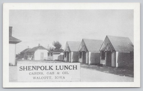 Walcott Iowa, Shenpolk Lunch, Cabins, Gas Station, Scott County, 1930s ...