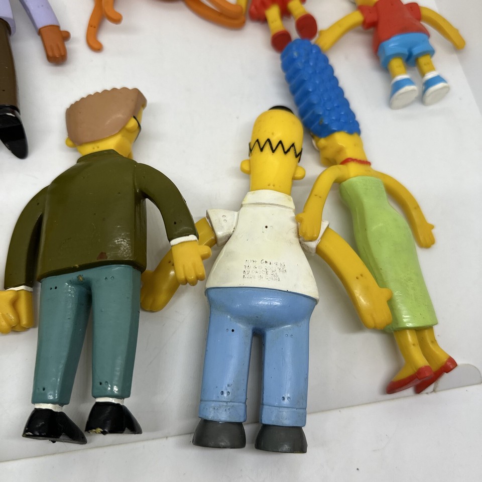 10 2002 The Simpsons Bendable Poseable Figures Homer Bart Lisa Mr Burns ...