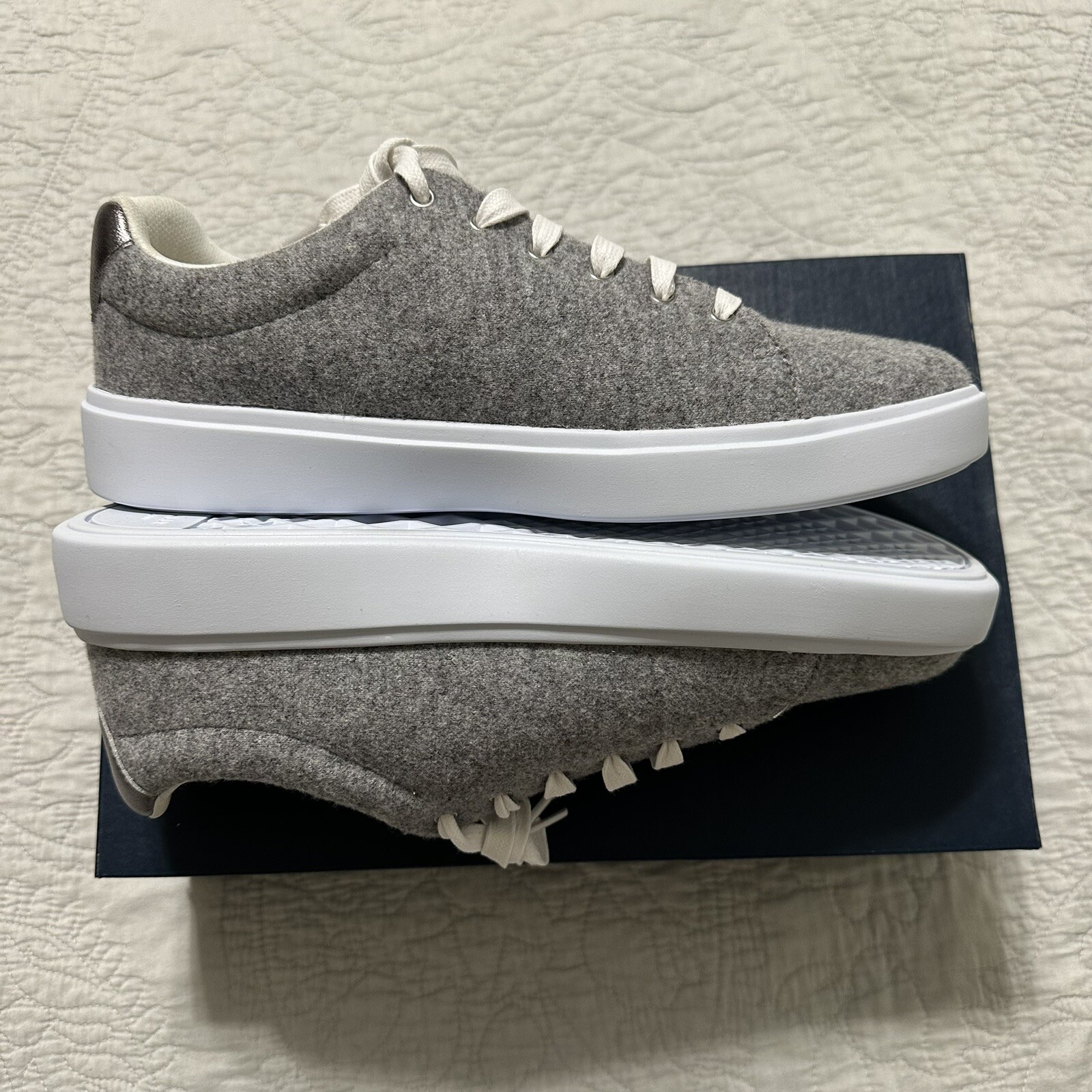 Cole Haan NWOB Grand 360 Women’s Casual Sneaker In Gray/Silver Sz.9.5B ...