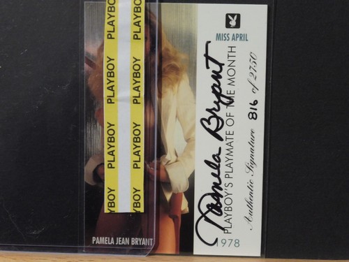 Playboy Autographed Card: #75 PAMELA JEAN BRYANT Miss April #816 of ...