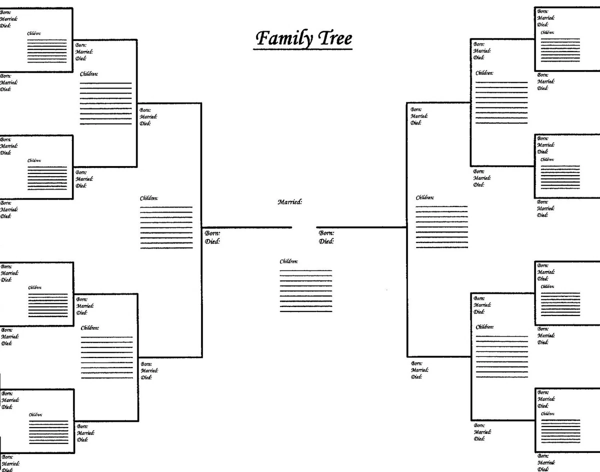 Family Tree Chart Black And White