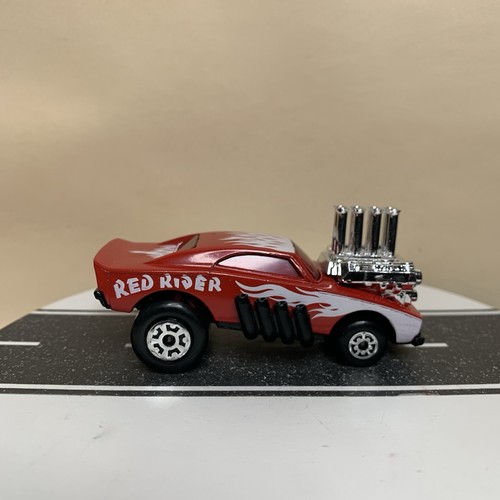 Matchbox MB-48 Red Rider Muscle Car w/White Flames & Blown Engine 1:64 ...