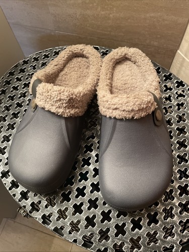 Beslip Men’s Gray Fleece-lined Waterproof Slip-on Clogs Sz 42-43 (US Sz ...