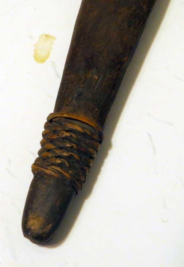 c.1930s–40s Philippine Hand-Carved Wood & Rattan Scabbardfor Bolo ...