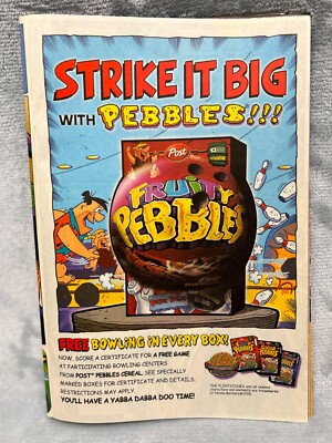 Rare Post Fruity Pebbles Flintstones Print Ad | eBay