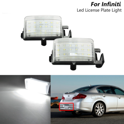 2x Led White Number License Plate Lights For Infiniti G35 G37 Nissan ...