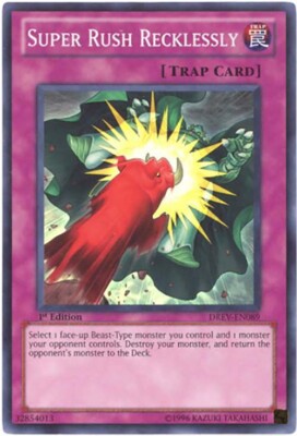 Yu-Gi-Oh Card - DREV-EN089 - SUPER RUSH RECKLESSLY (super rare holo ...