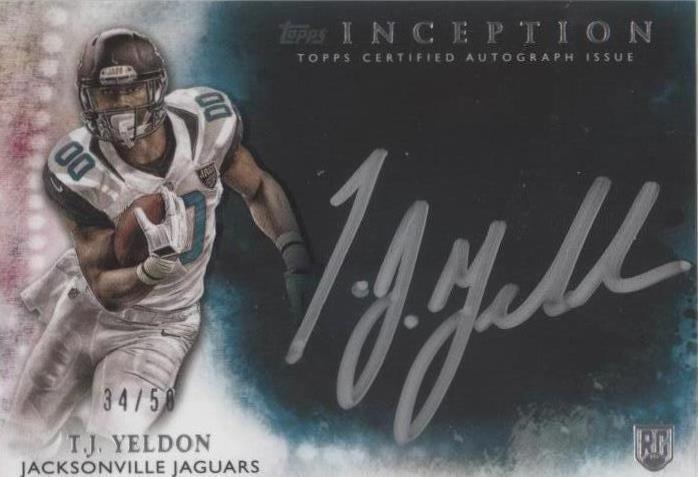 2015 Topps Inception - Silver Signings T.J. Yeldon #SS-TY /50 (AU, RC ...