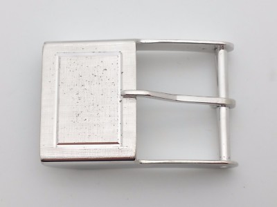 925 Solid Sterling Silver Square Cut Carved Line Small 1 Inch Belt ...