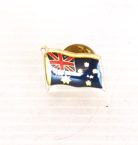 VINTAGE AUSTRALIAN FLAG AUSTRALIA TRAVEL SOUVENIR LAPEL HAT TIE PIN ...