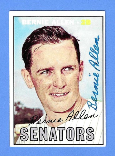 BERNIE ALLEN (Senators) Signed Autographed 1967 Topps Baseball Card ...