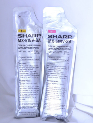 *NEW* GENUINE SHARP MX-51NV-SA DEVELOPER ( 1 - YELLOW / 1 - MAGENTA ) | eBay