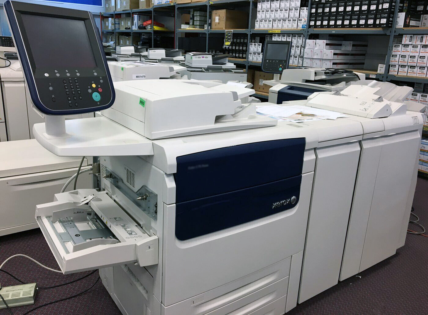 Xerox Color C75 Production Printer Finisher Bustled Fiery 75 PPM J75 ...