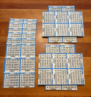 VINTAGE PAPER BINGO CARDS, ASSORTED COLORS LOT 360+ NOS EPHEMERA | eBay