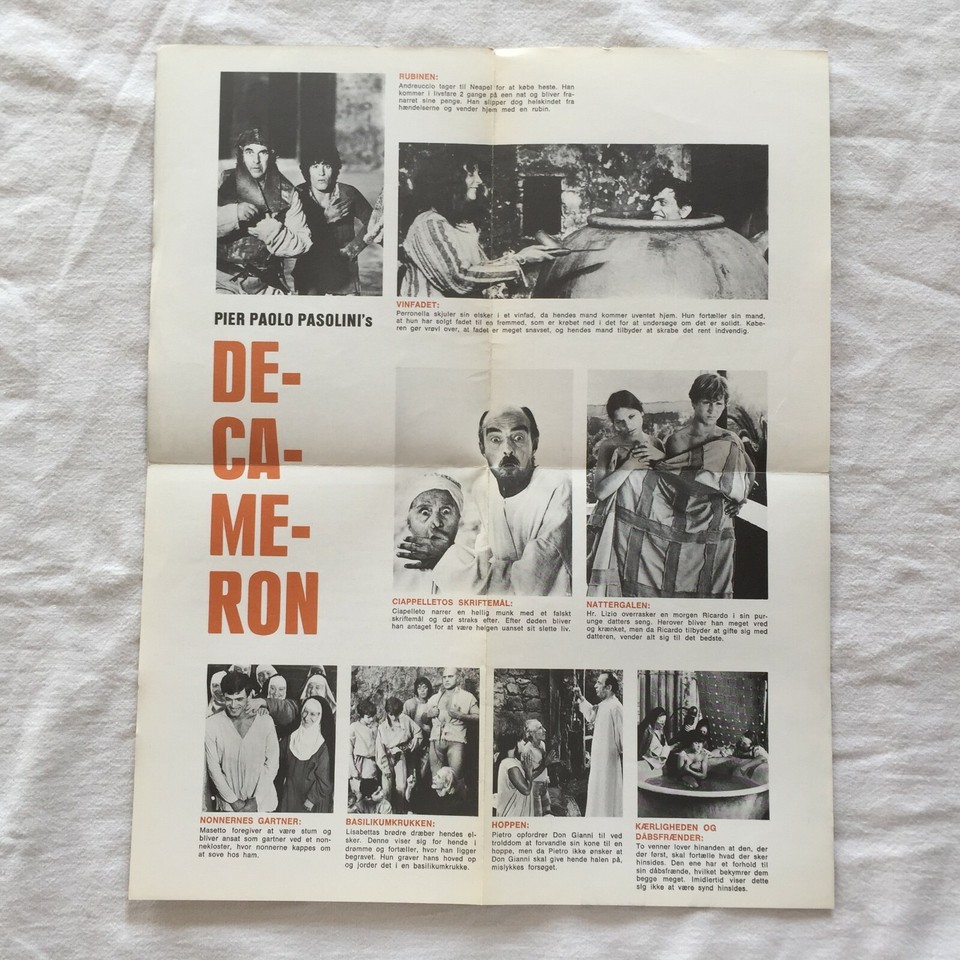 The Decameron Franco Citti Ninetto Davoli Angela Luce 1971 Danish Movie ...