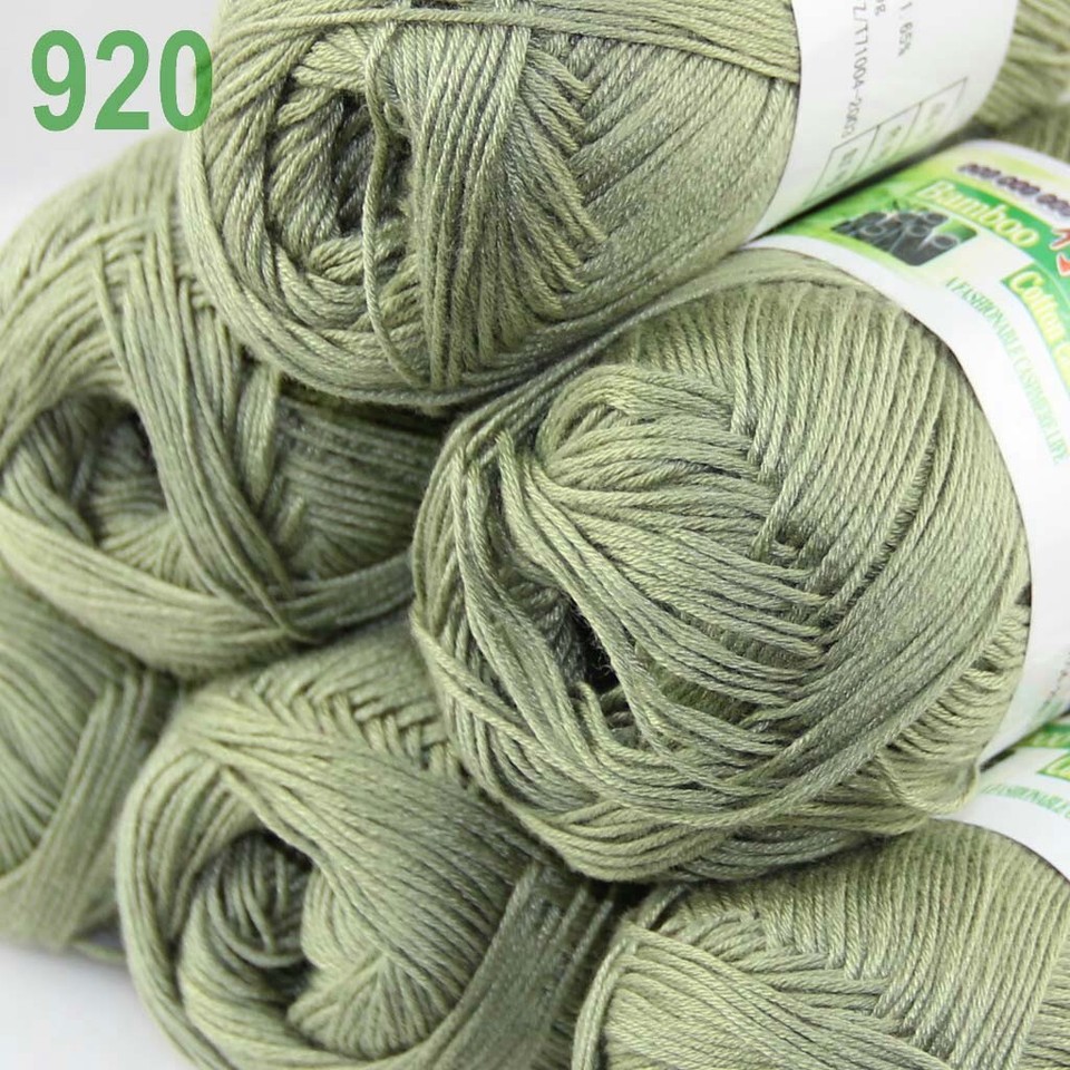 Sale New 6 Ballsx50g Super Soft Bamboo Cotton Baby Hand Knitting ...