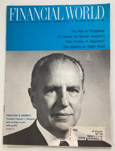 Financial World Magazine Vtg 1971 Rare Ads Procter Gamble Morgan’s ...