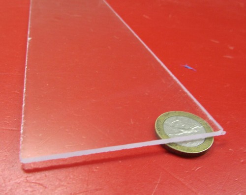Polycarbonate Clear Bar 3/32" (.094") Thick X 3.00" Wide X 24" Long, 2 ...