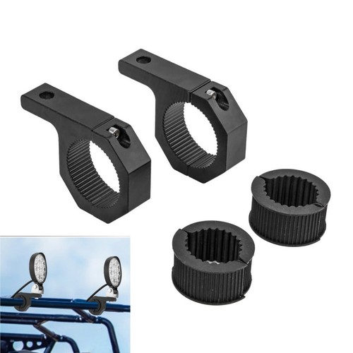 2x 35-50mm Tube Clamps Bull Bar Roll Cage LED Spot Light Holder Mount ...
