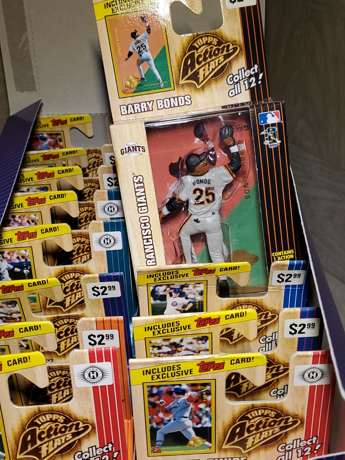 NEW TOPPS Action Flats Figures Cards 16 Packs 1999 Series 1 w/Display ...