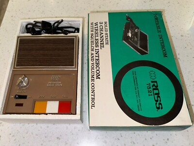 Vintage Ross Wireless Intercom #7522 Rare Move Prop Decor In Box ...