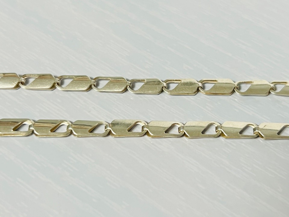 Sterling Silver 4mm Fancy Clasp Link Chain Necklace 18 20 Inches | eBay