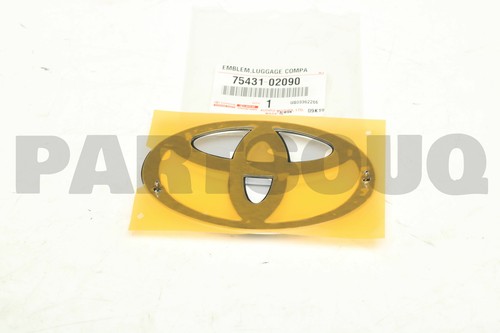 7543102090 Genuine Toyota EMBLEM, LUGGAGE COMPARTMENT DOOR 75431-02090 ...