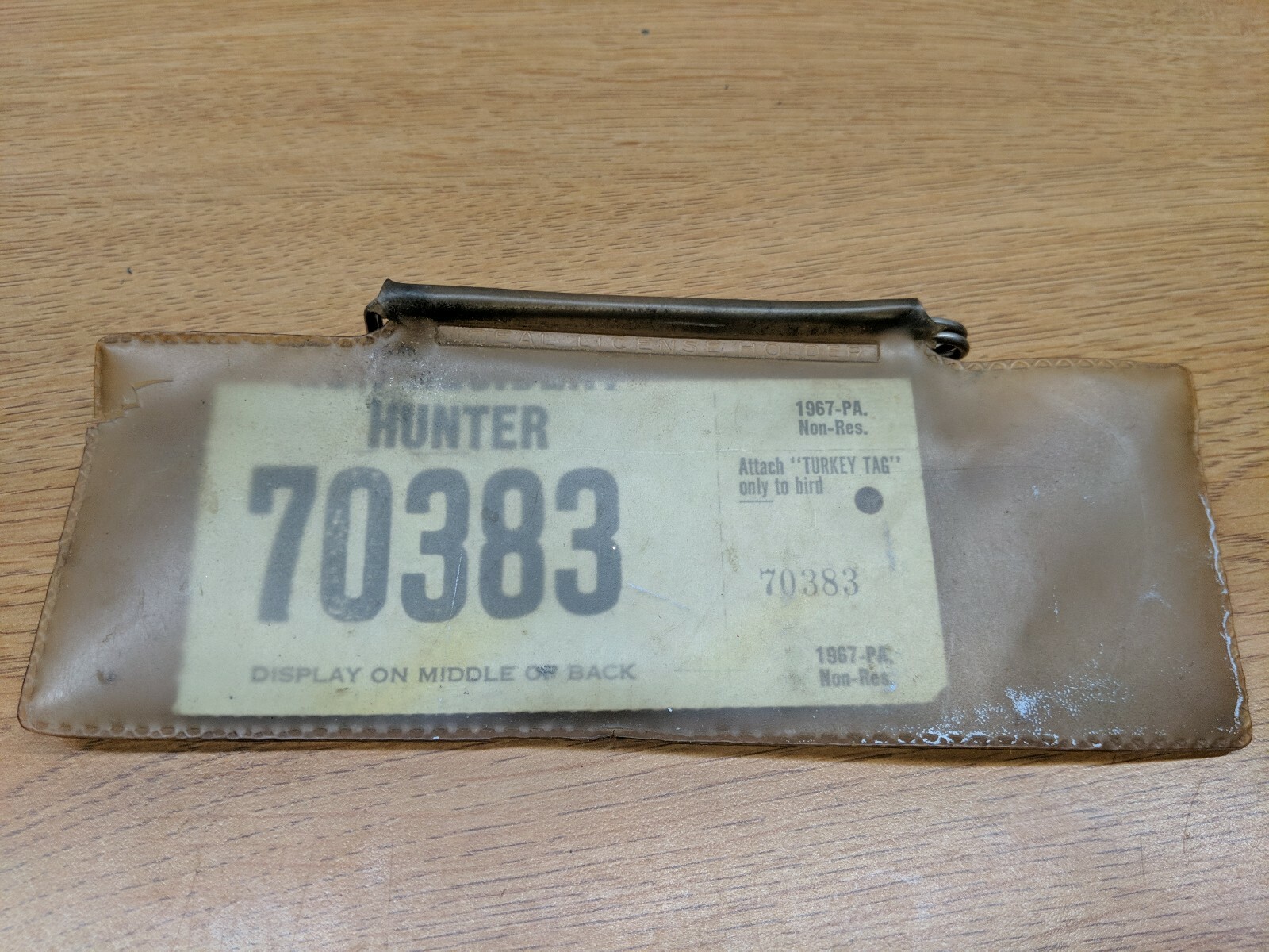 1967 PA. Non Resident Hunter License Hunting Trapping in Protective ...