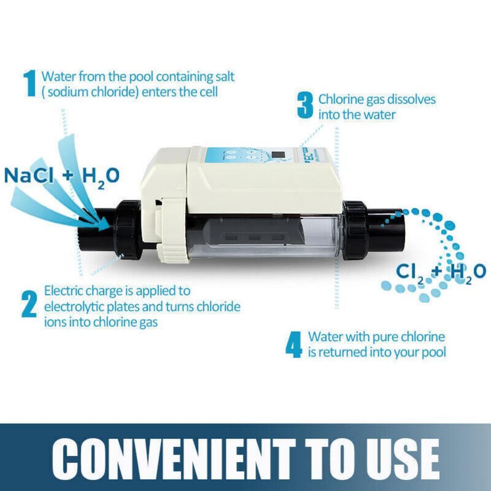 Clear Saltwater Pool Chlorine System Up to 10-55K Gallons IN/Above ...